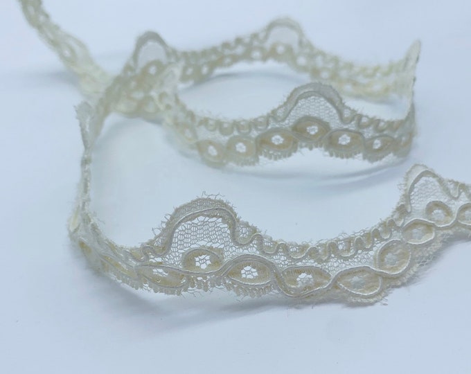 Navy Chantilly Trim Navy Blue Trim Lace Scalloped Trim Eyelash Trim ...