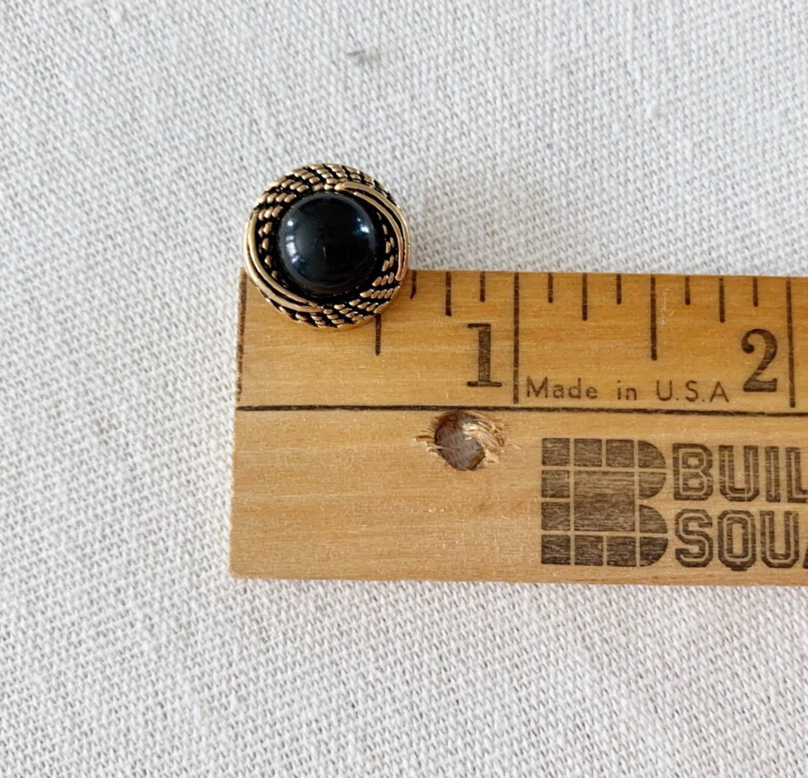 Small Gold and Black Buttons 15mm 5/8 Inch Sewing Buttons, 6 Vintage ...