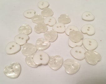 White Marble Buttons - Etsy