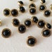 Small Gold and Black Buttons 15mm 5/8 Inch Sewing Buttons, 6 Vintage ...