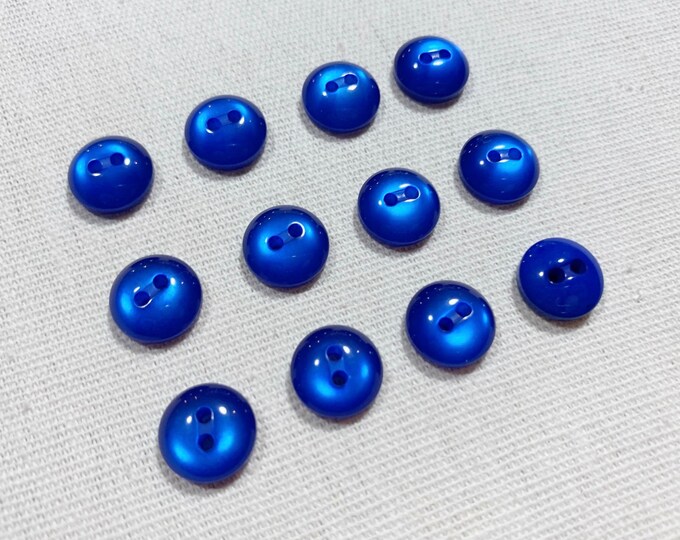 Small Blue Button Royal Blue Buttons Sewing Buttons 1/2 16mm Sewing ...