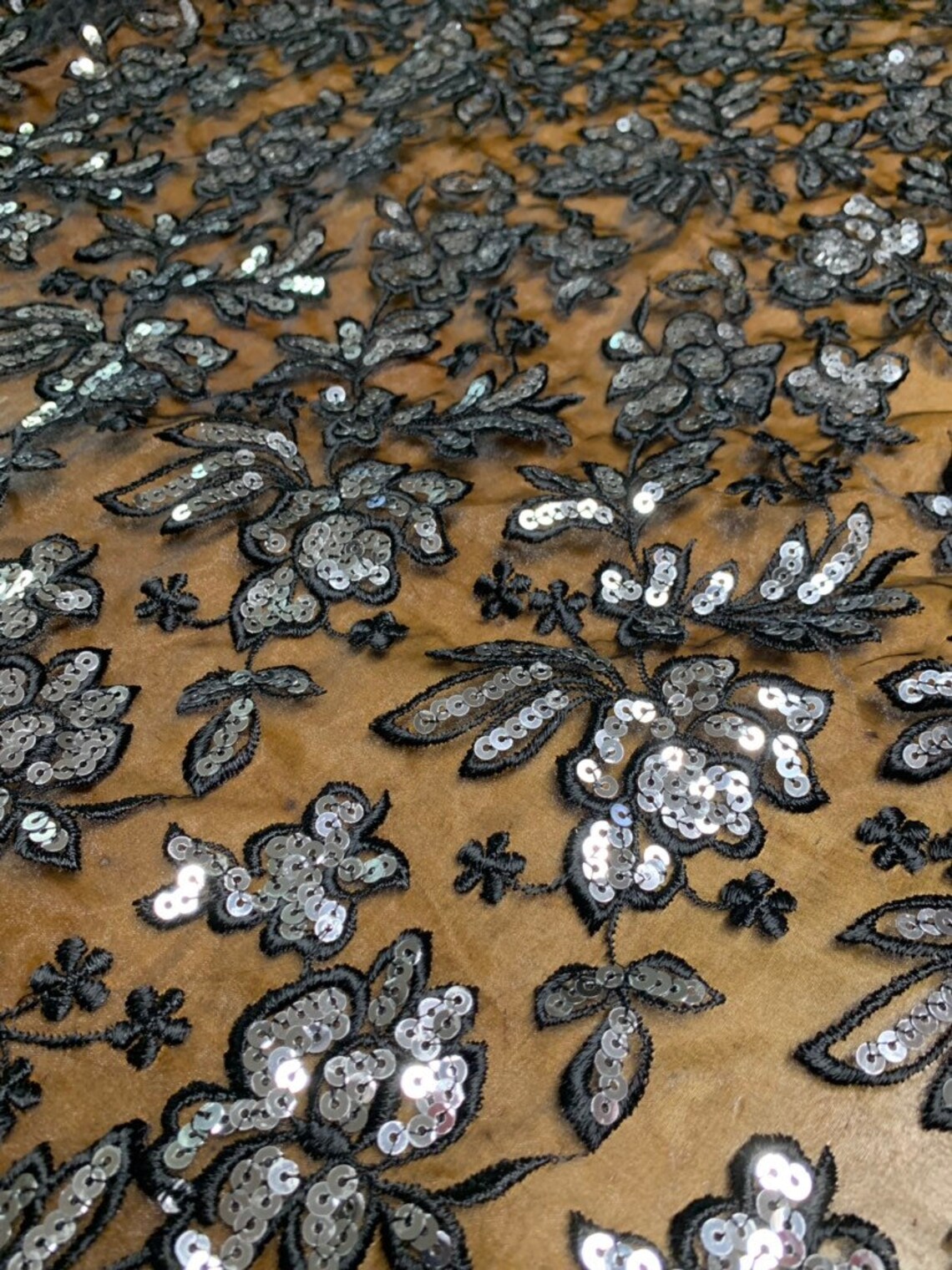 Black Lace Re Embroidered Floral Design Lace Black Lace With - Etsy