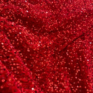 Stretch Velour With Red Sequin, Stretch Red Velour Sequin - Etsy