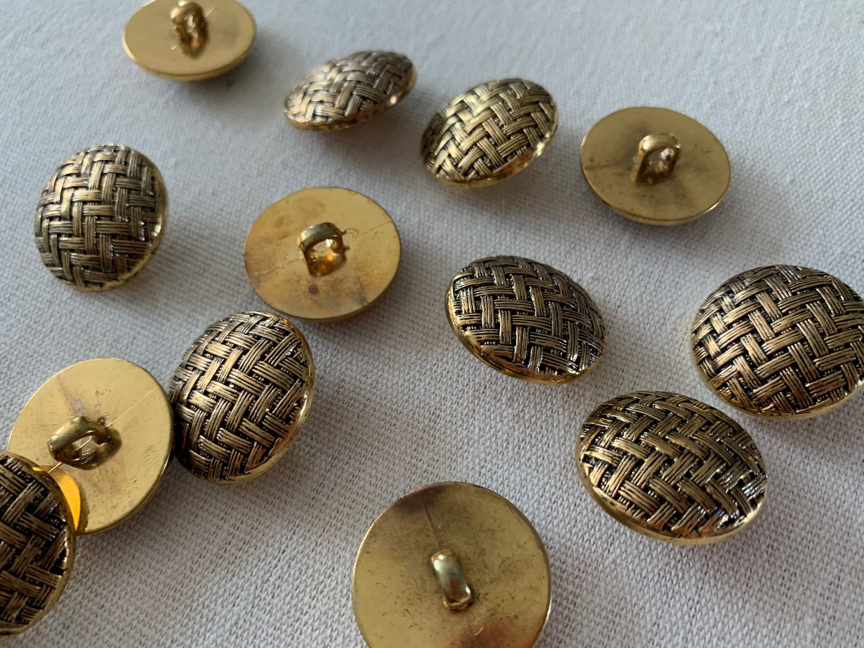 Medium Antique Gold Buttons Plastic Sewing Buttons With - Etsy