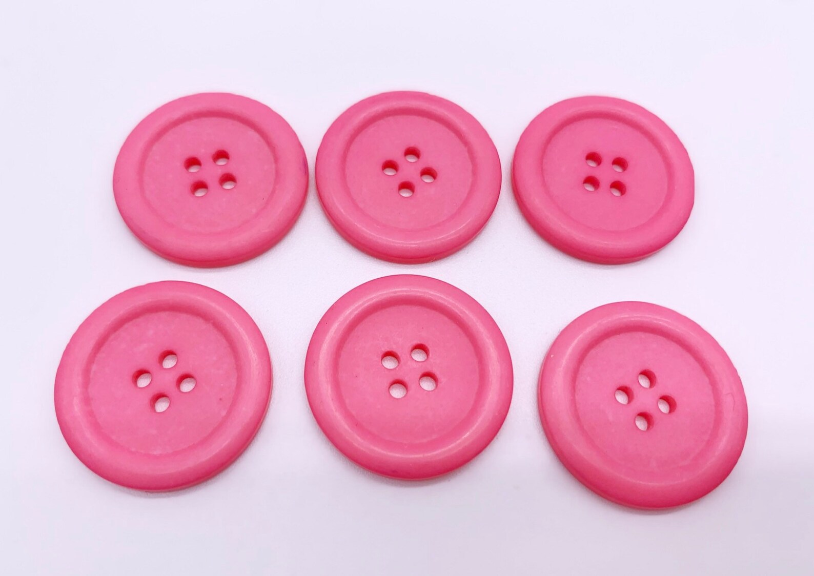 Medium Pink Button 4 Hole Sewing Buttons Sewing Buttons, 6 Buttons ...