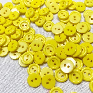 Small Yellow Button Yellow Buttons Sewing Buttons 3/8” 10mm Sewing ...
