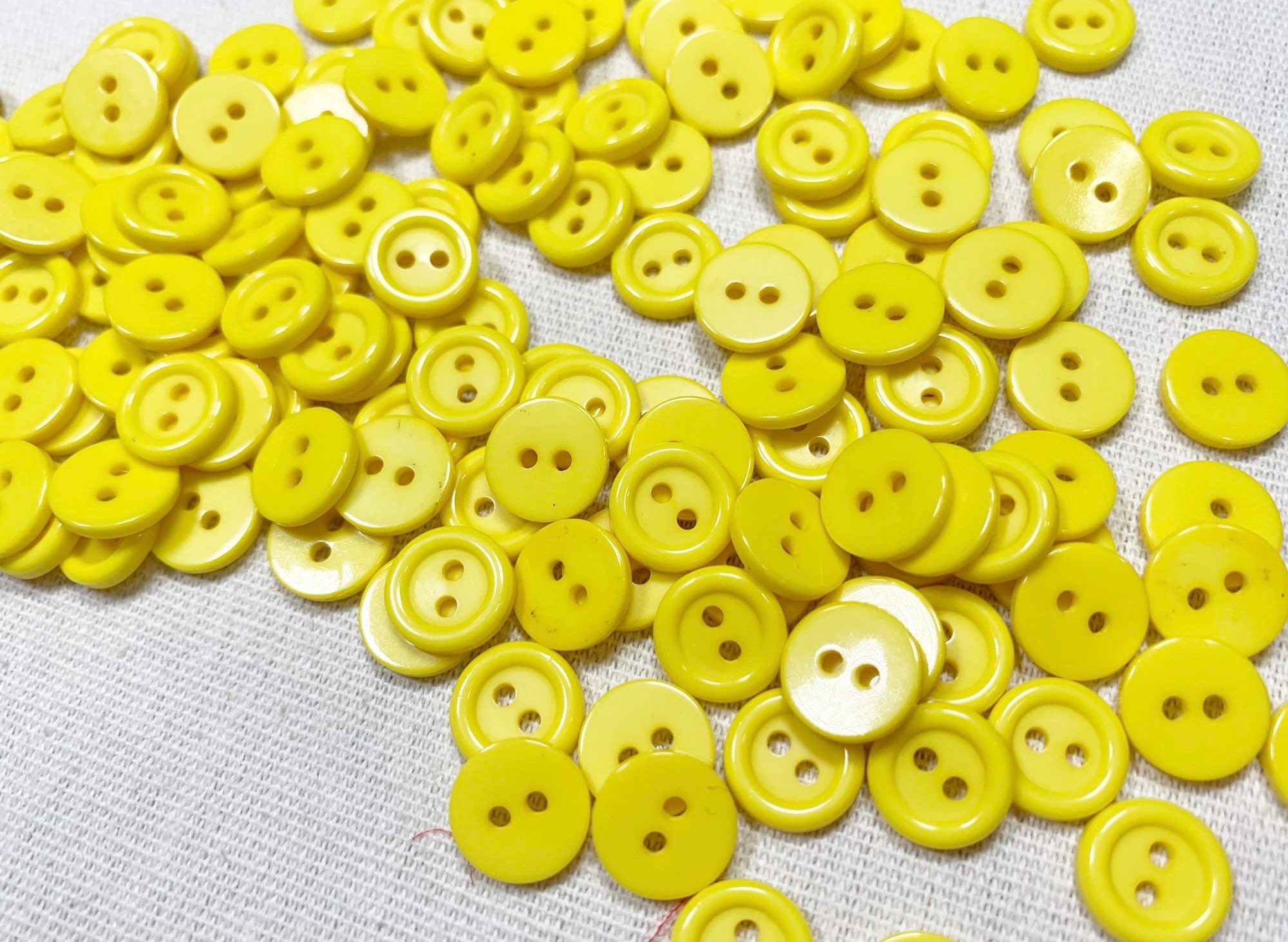 Small Yellow Button Yellow Buttons Sewing Buttons 3/8” 10mm Sewing ...