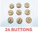 24 Small Natural Wood Tan Brown Faux Wood Buttons 18 Mm 3/4 Inch Sewing ...