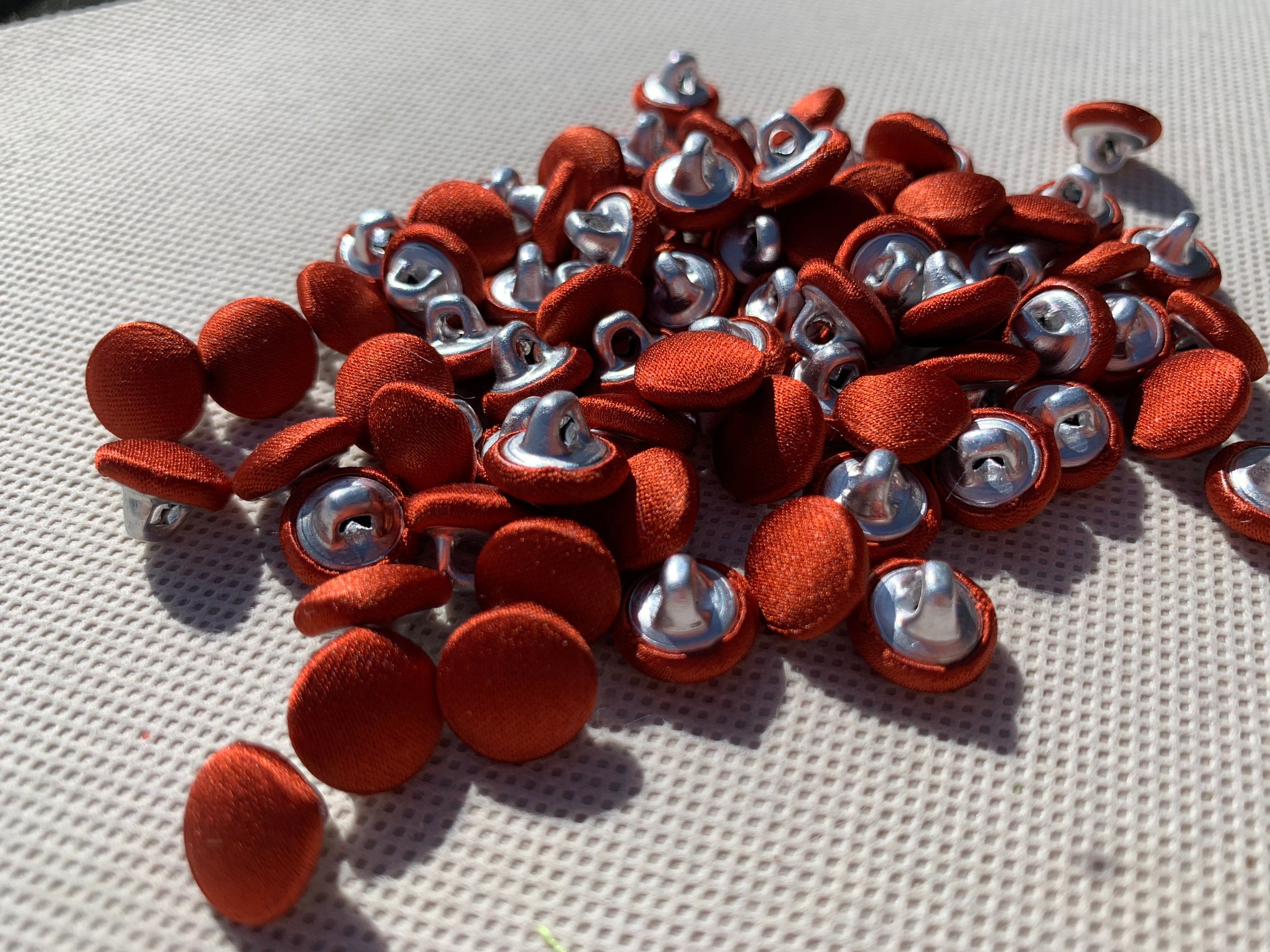 Bridal Buttons Satin Covered by the Dozen Color Rust Covered Buttons ...