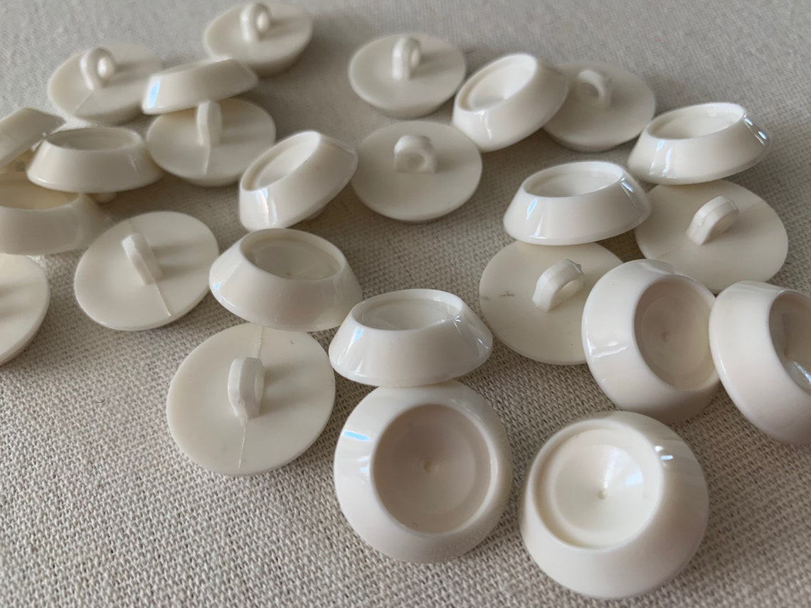 Medium off White Buttons Inverted Design Plastic Button in - Etsy