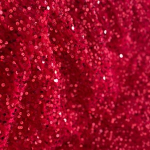 Stretch Velour With Red Sequin, Stretch Red Velour Sequin - Etsy