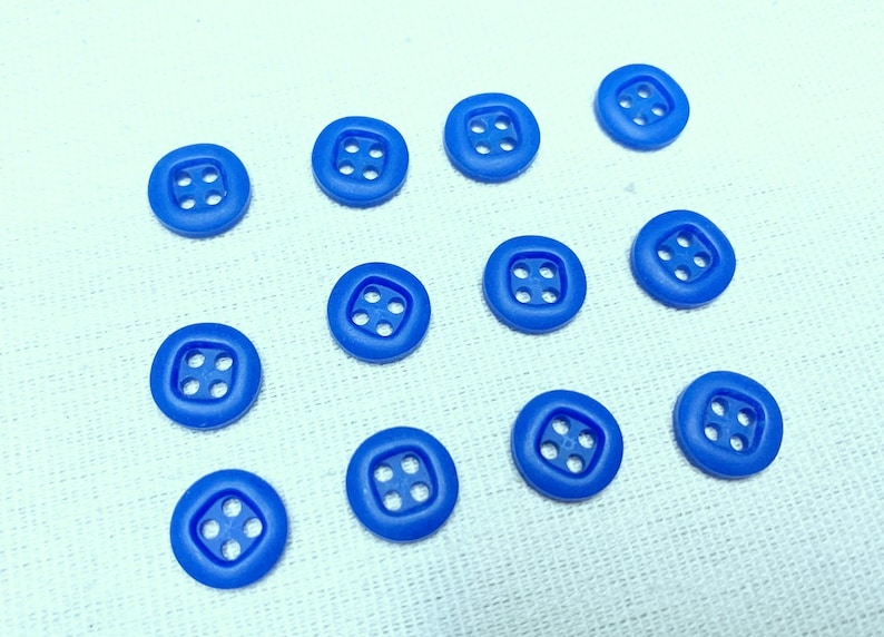 Small Blue Buttons 14 Mm 1/2 Inch Sewing Buttons, 12 Vintage, Sew ...