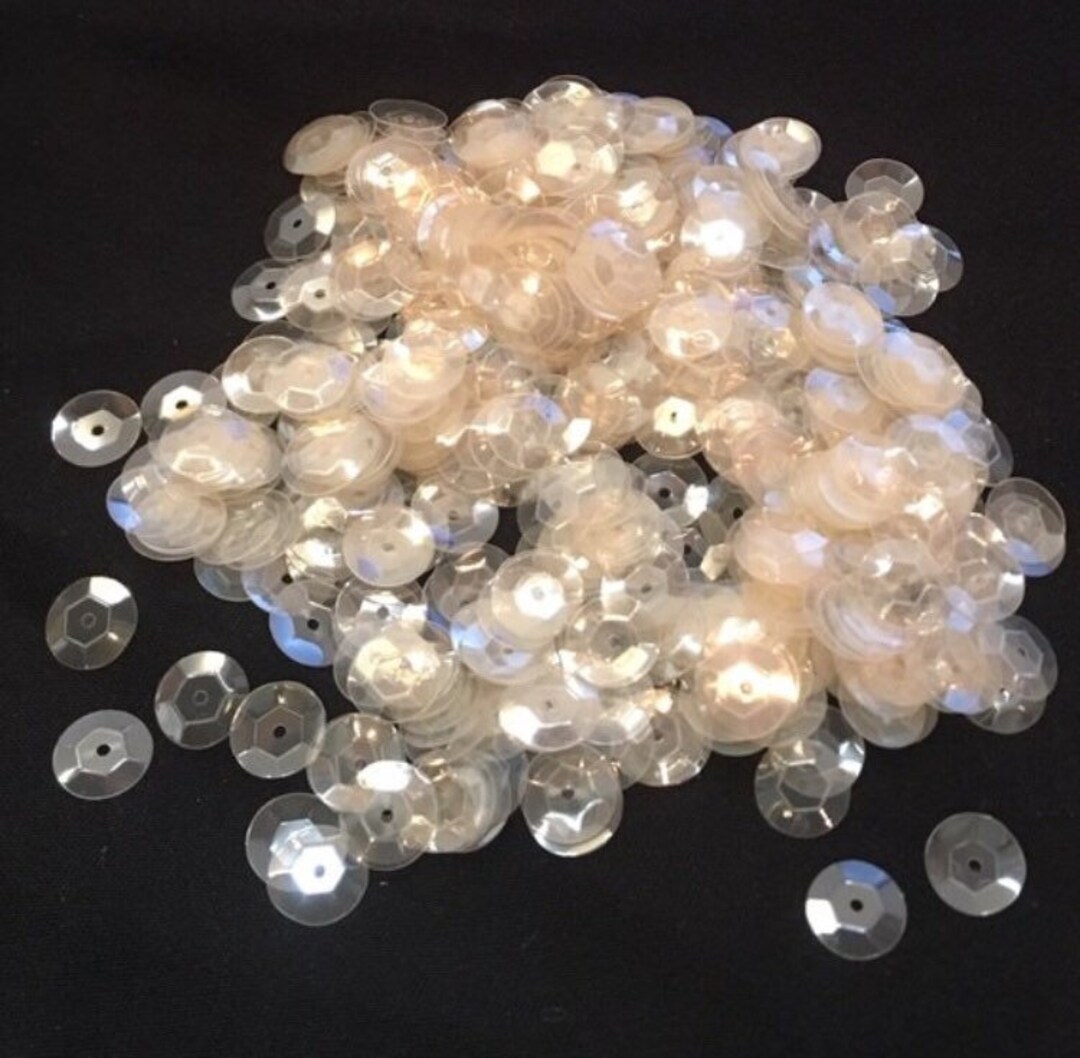 Ivory Clear Sequin 500 X 6mm High Quality Loose Sequins-vintage Sequins ...