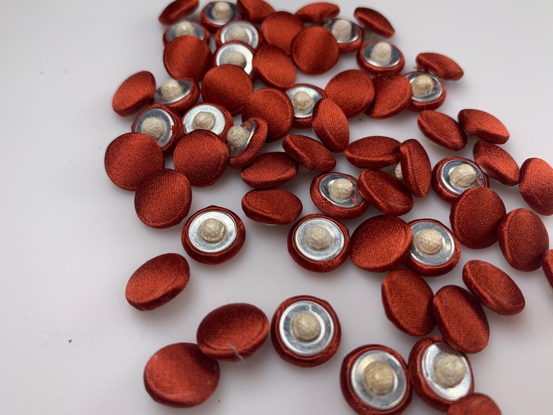 Bridal Buttons Satin Covered by the Dozen Color Rust Covered Buttons ...