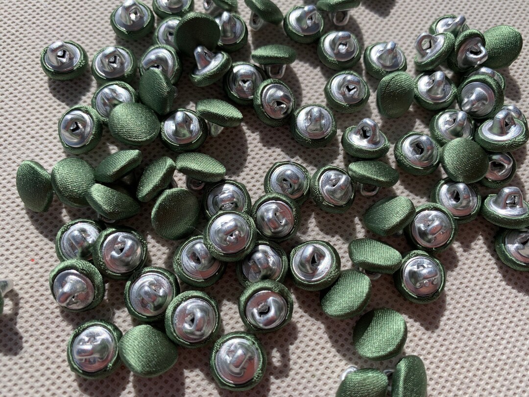 Bridal Buttons Satin Covered by the Dozen Color Dark Olive Covered ...
