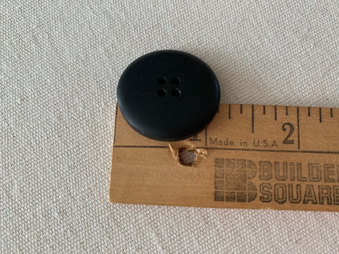 Medium black sewing buttons plastic sewing buttons 1 1/8 29mm | Etsy