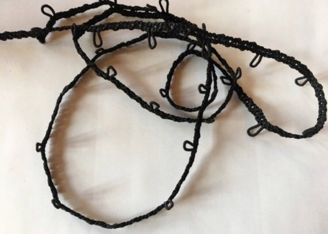 Elastic Button Looping-black Elastic Button Looping-black - Etsy