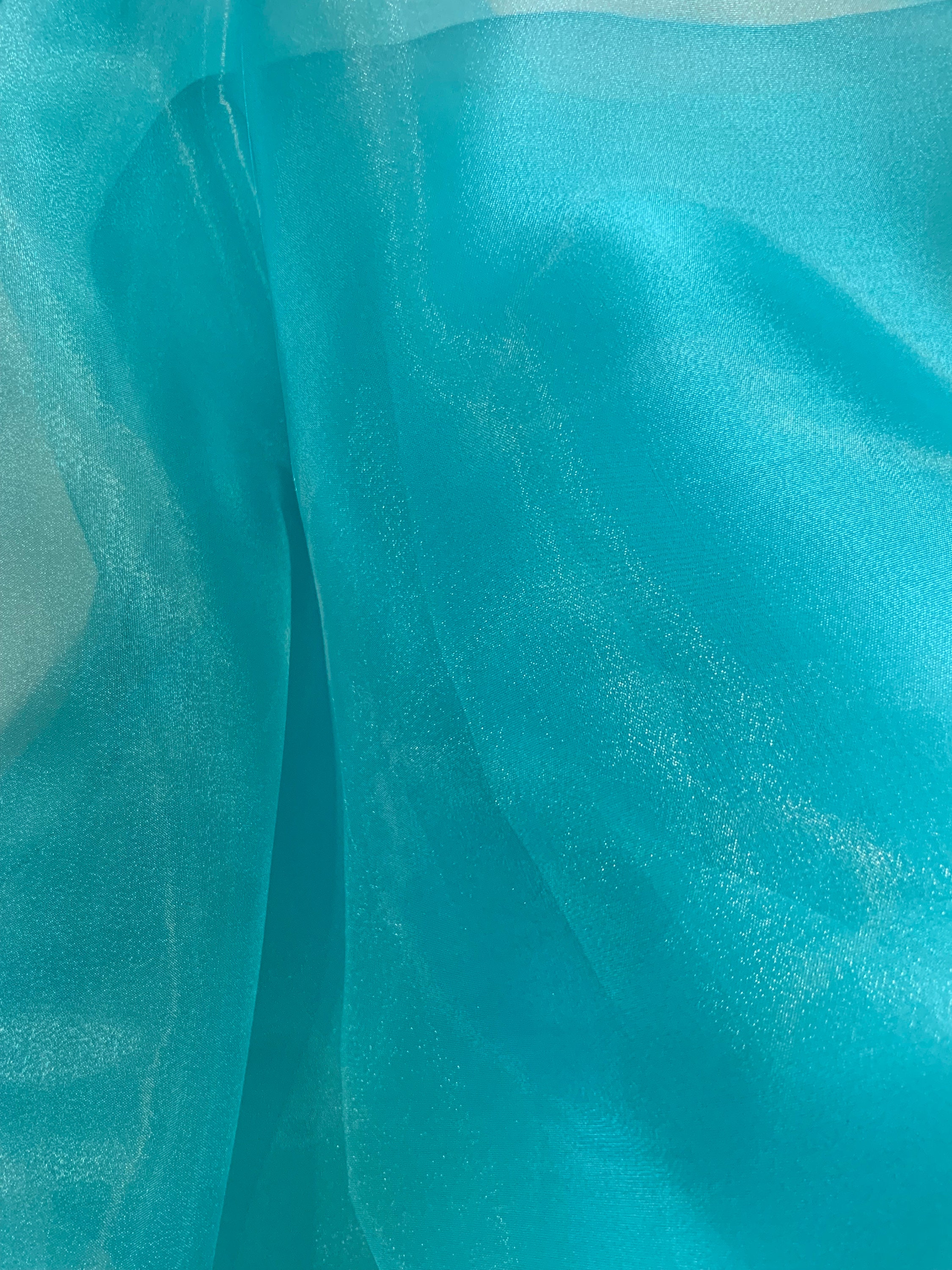 Turquoise Sheer Organza 60” Crystal Organza in Turquoise - Etsy