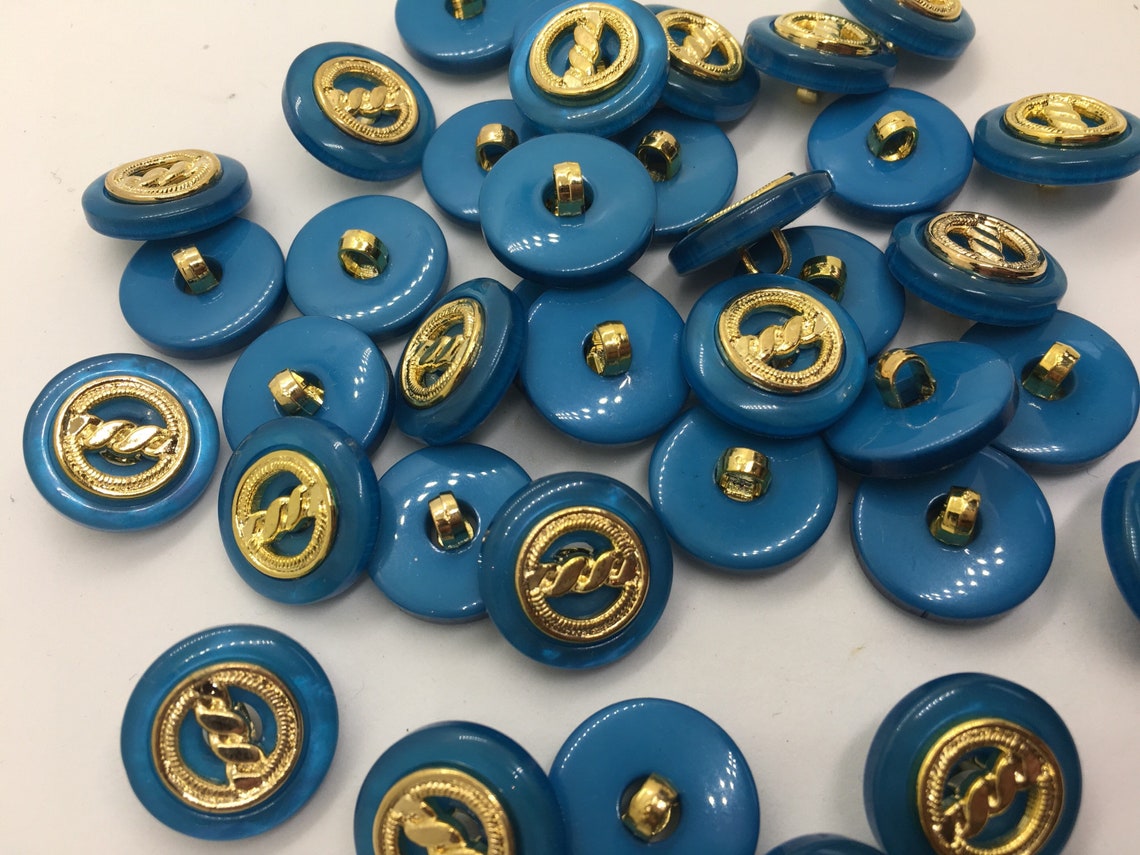 Small Buttons Blue Teal Buttons Plastic Sewing Buttons 5 - Etsy