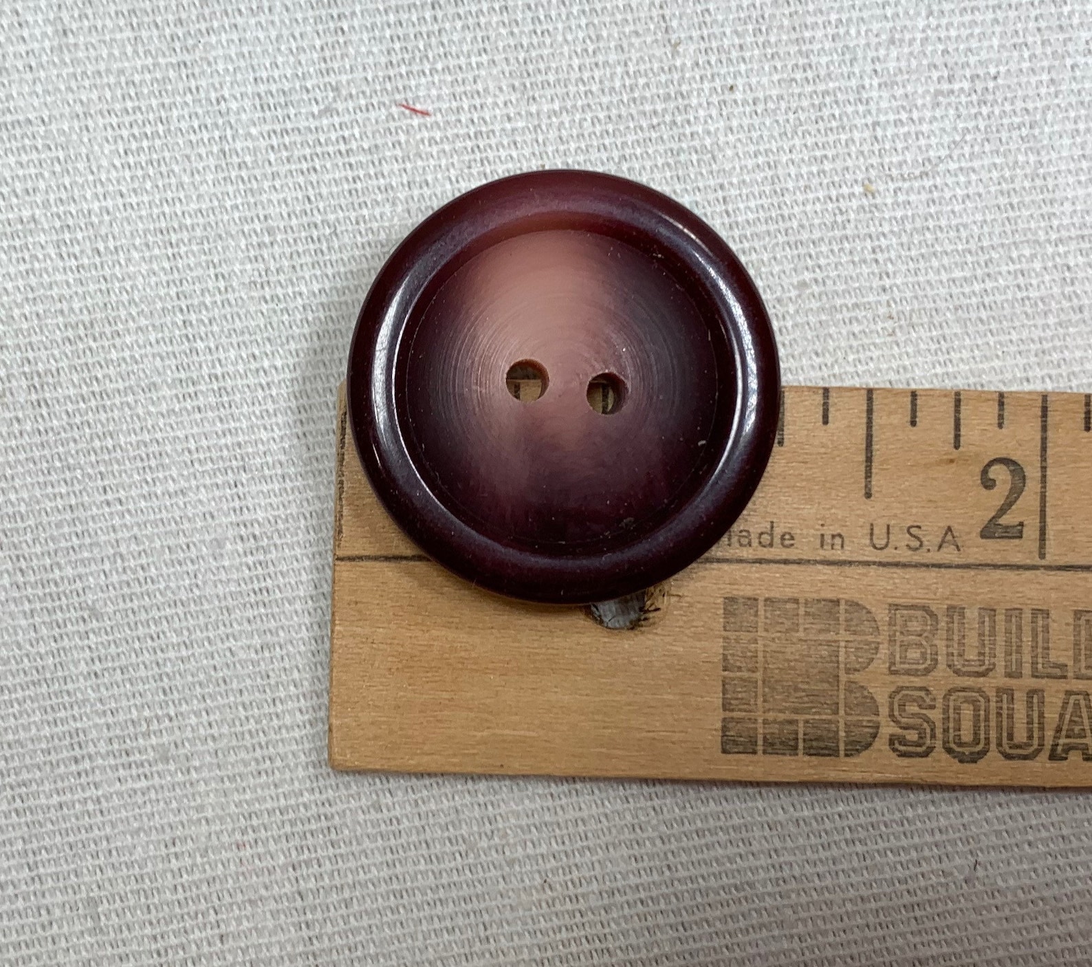 Large Burgundy Sew Through Buttons Sewing Buttons 1 1/8” 6 Sewing ...