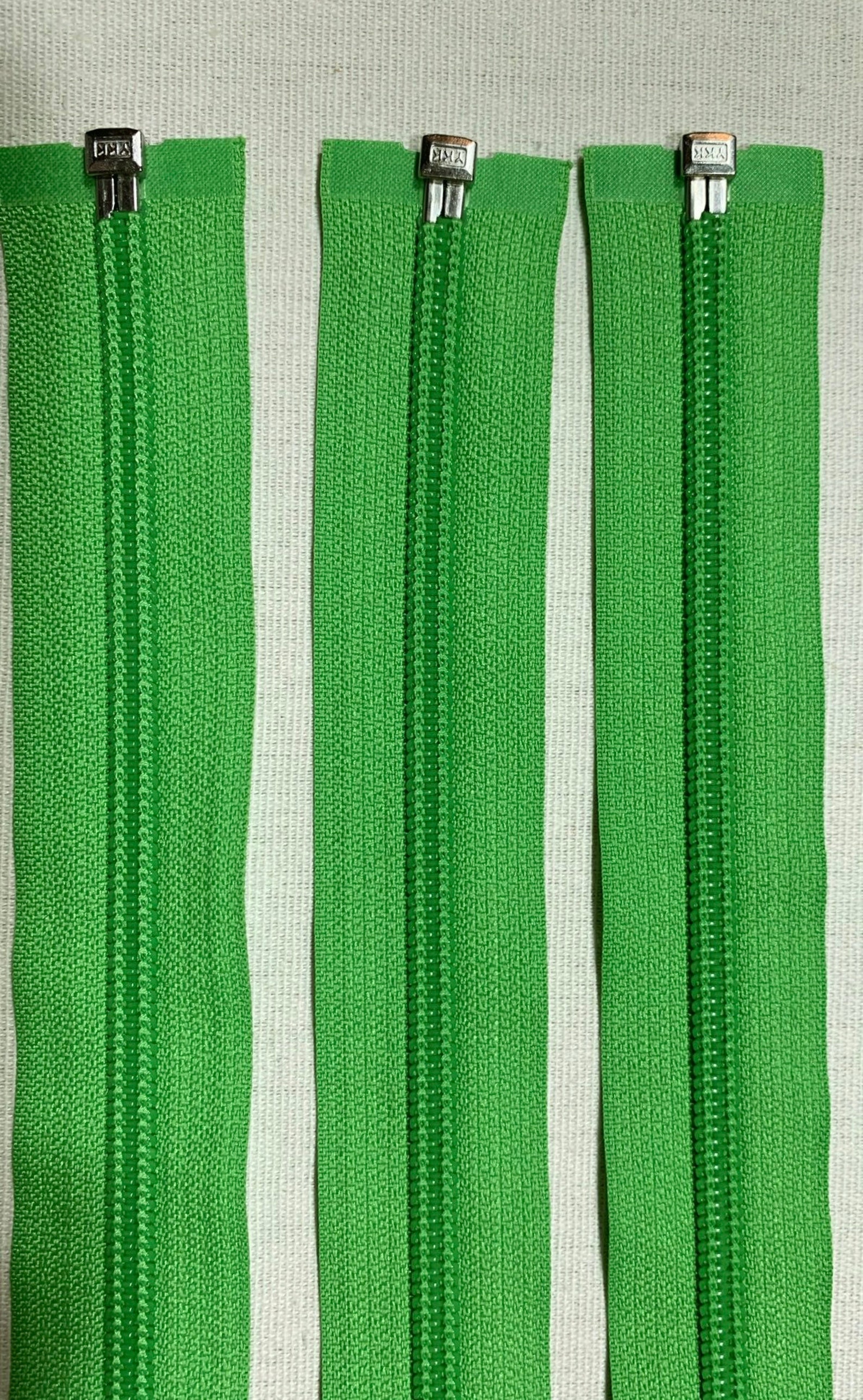 5 Separating Zippers 9 Inch Lime Green Nylon Coil Separating Zipper - Etsy
