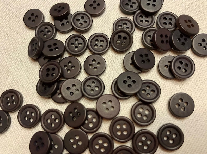 Small buttons dark brown buttons 11mm 3/8inch sewing buttons | Etsy