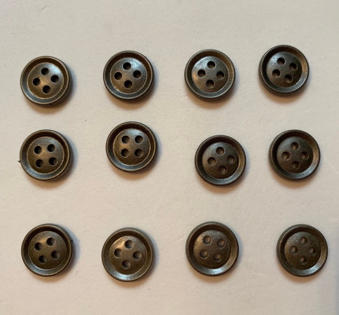 Small Gray Buttons Finish 1/2 Inch Sewing Buttons 12 - Etsy