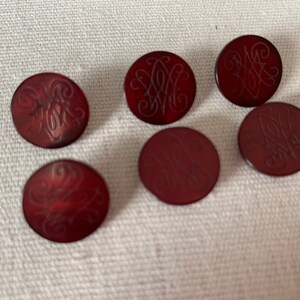 Small Ruby Red Shank Back Buttons 14 Mm 1/2 Inch Sewing Buttons, 6 ...