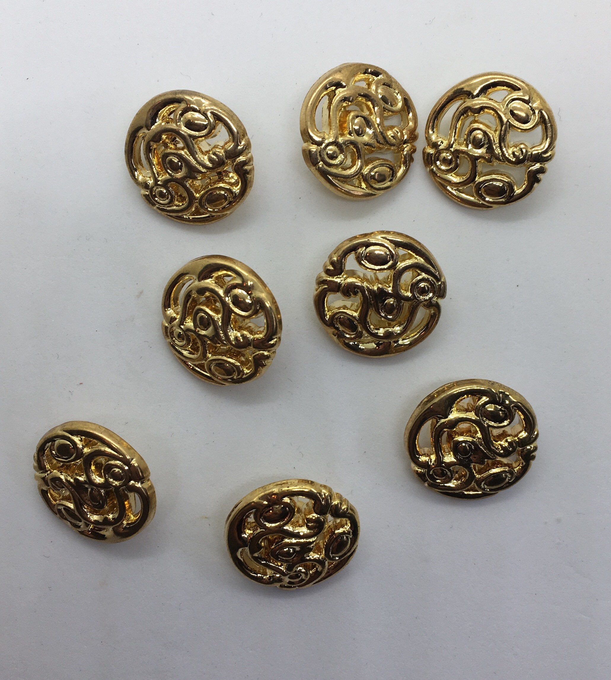 Medium Gold Buttons Metal Sewing Buttons 7/8 23mm Gold - Etsy