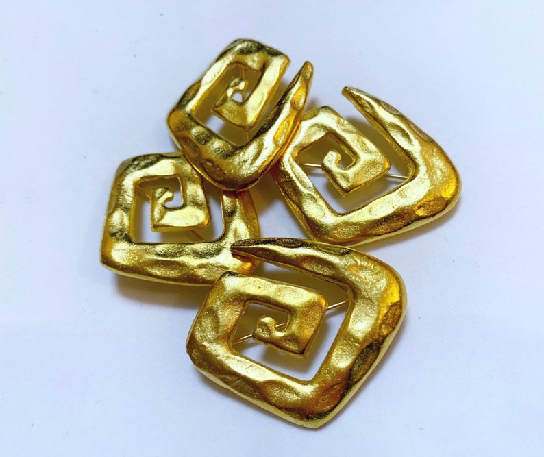 Gold Metal Brooches in a Geometric Design Bulk Order 4 to a Order Gold ...