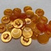 Medium Orange Buttons With Glistening Sheen Design 5/8” Sewing Buttons ...