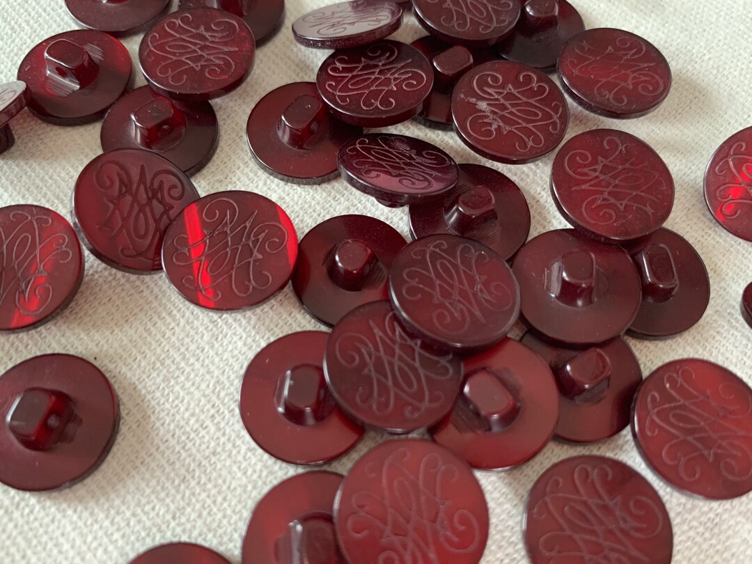 Small Ruby Red Shank Back Buttons 14 Mm 1/2 Inch Sewing Buttons, 6 ...