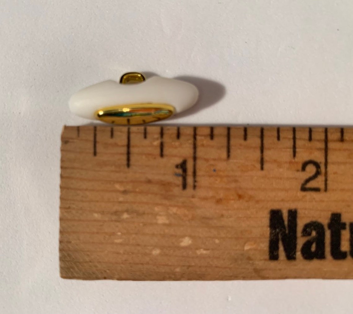 Medium Toggle Button White and Gold Sewing Buttons Plastic - Etsy