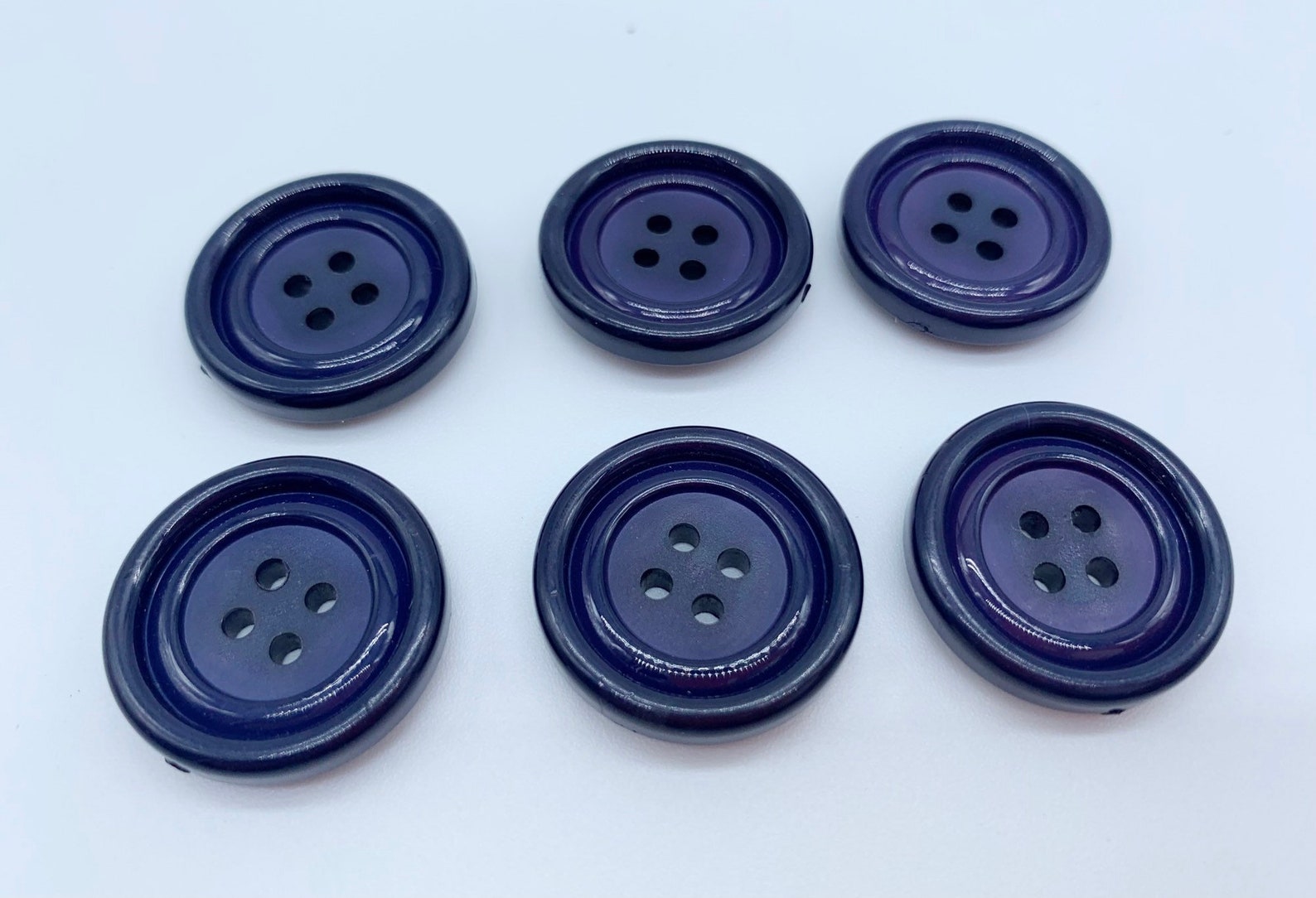 Medium navy Button finish 1 1/4 inch sewing buttons 6 | Etsy