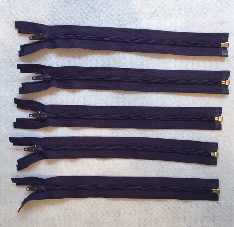 5 Separating Zippers 9 Inch Barney Purple Nylon Coil - Etsy