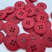 Small Red Sew Through Buttons Sewing Buttons 3/4 6 Sewing Buttons Matt ...