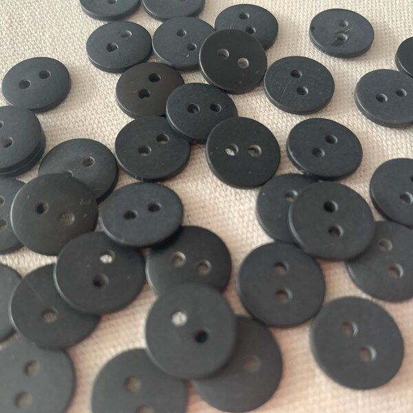 Black Matte Buttons - Etsy