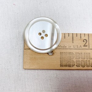 Large Buttons, Ivory Mother Shiny of Pearl Finish Sewing Buttons 1 3/8 ...