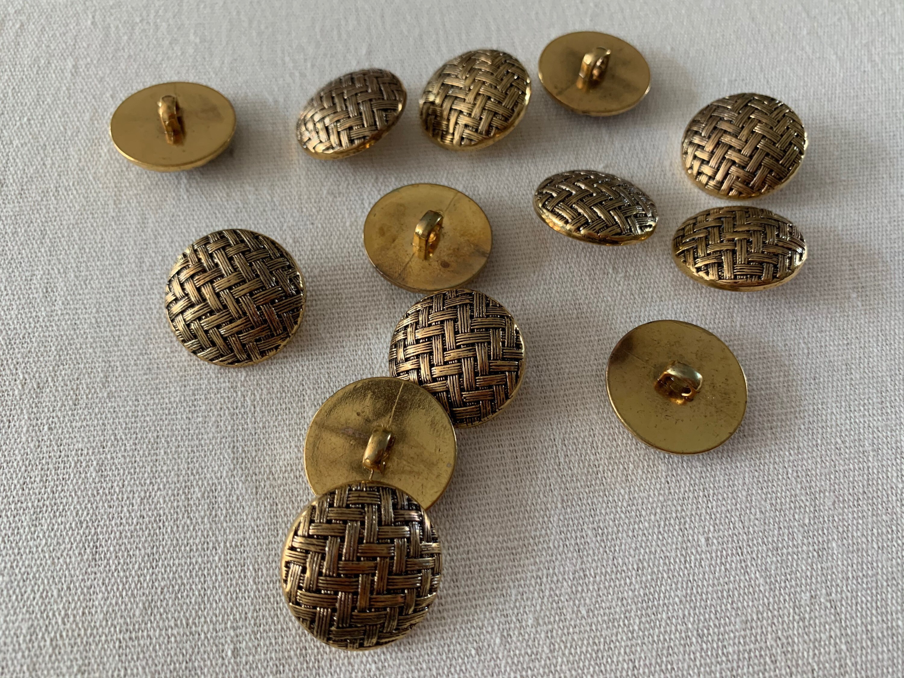 Medium Antique Gold Buttons Plastic Sewing Buttons With - Etsy