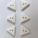 Small Triangle Buttons White Plastic Sewing Buttons 5/8" 12mm Vintage ...