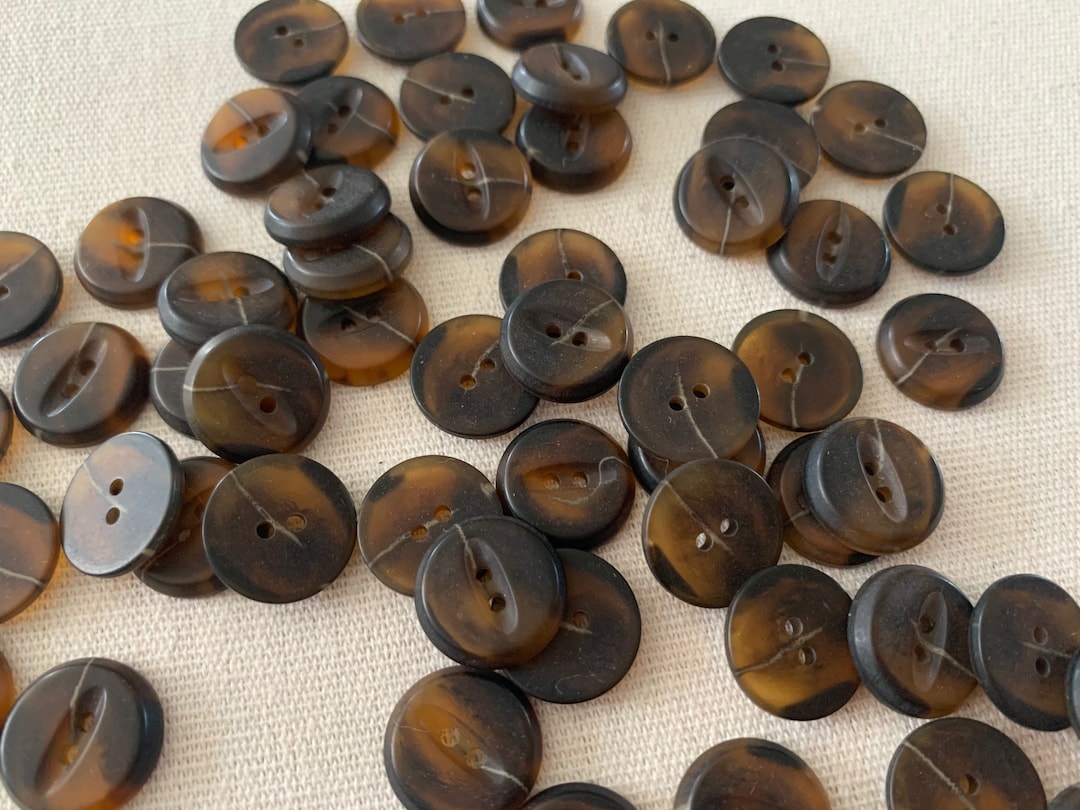 Small Marbled Brown and Tan Plastic Sewing Buttons 5/8” 16mm 2 Hole ...