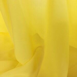 Yellow Hi Multi Chiffon Fabric by the Yard, Chiffon Fabric, Wedding ...