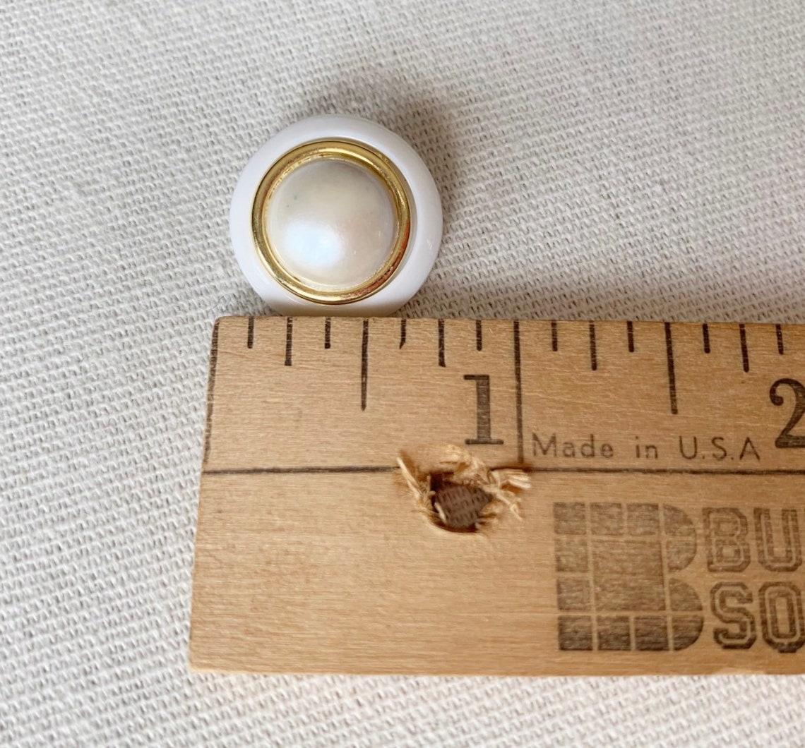 Medium Buttons Ivory Buttons With Gold Trimming and Ivory - Etsy