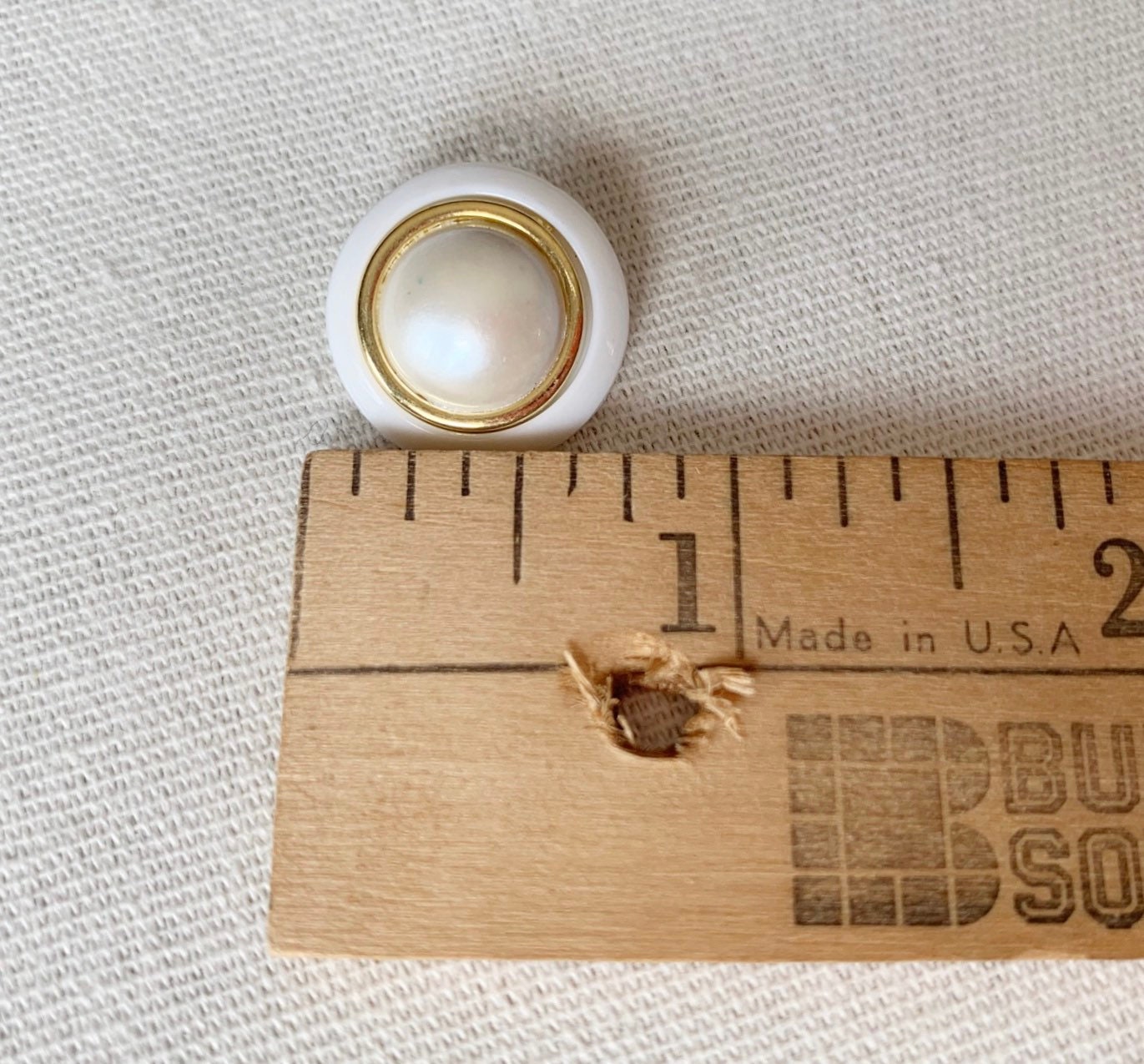 Medium Buttons Ivory Buttons With Gold Trimming and Ivory - Etsy