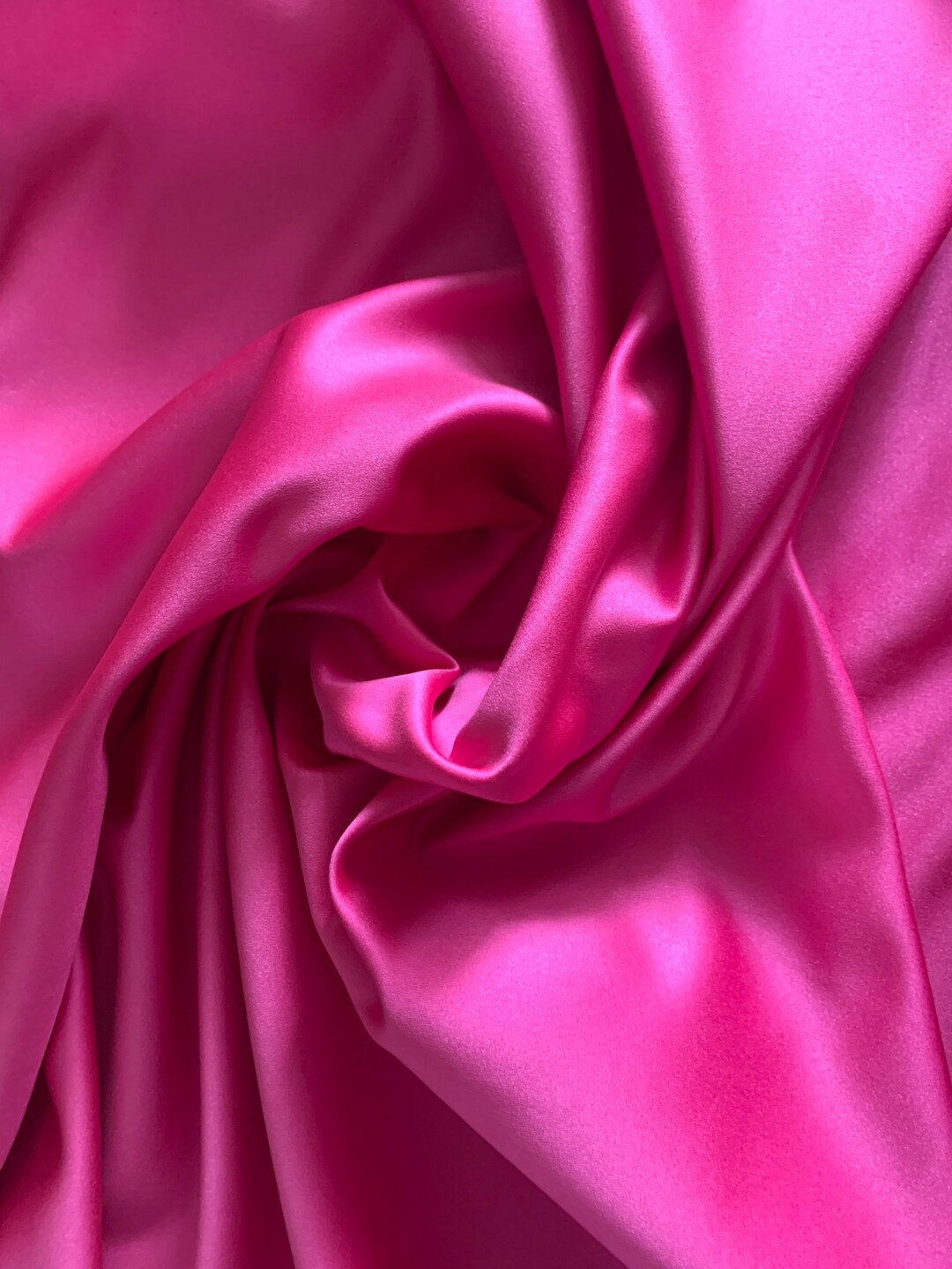 Fuchsia Satin, Bridal Fabric, Satin Lamour, Lamour Satin Fabric by the ...
