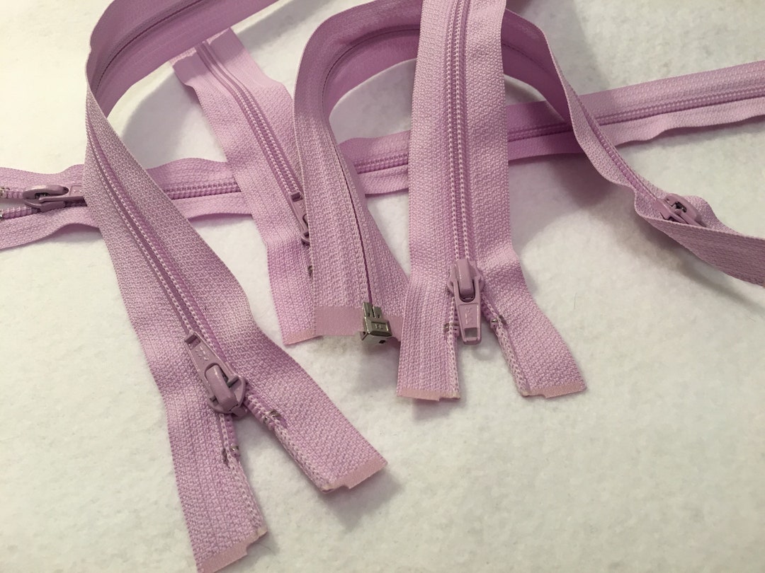 5 Separating Zippers 13 Inch Lilac Nylon Coil Separating Zipper - Etsy