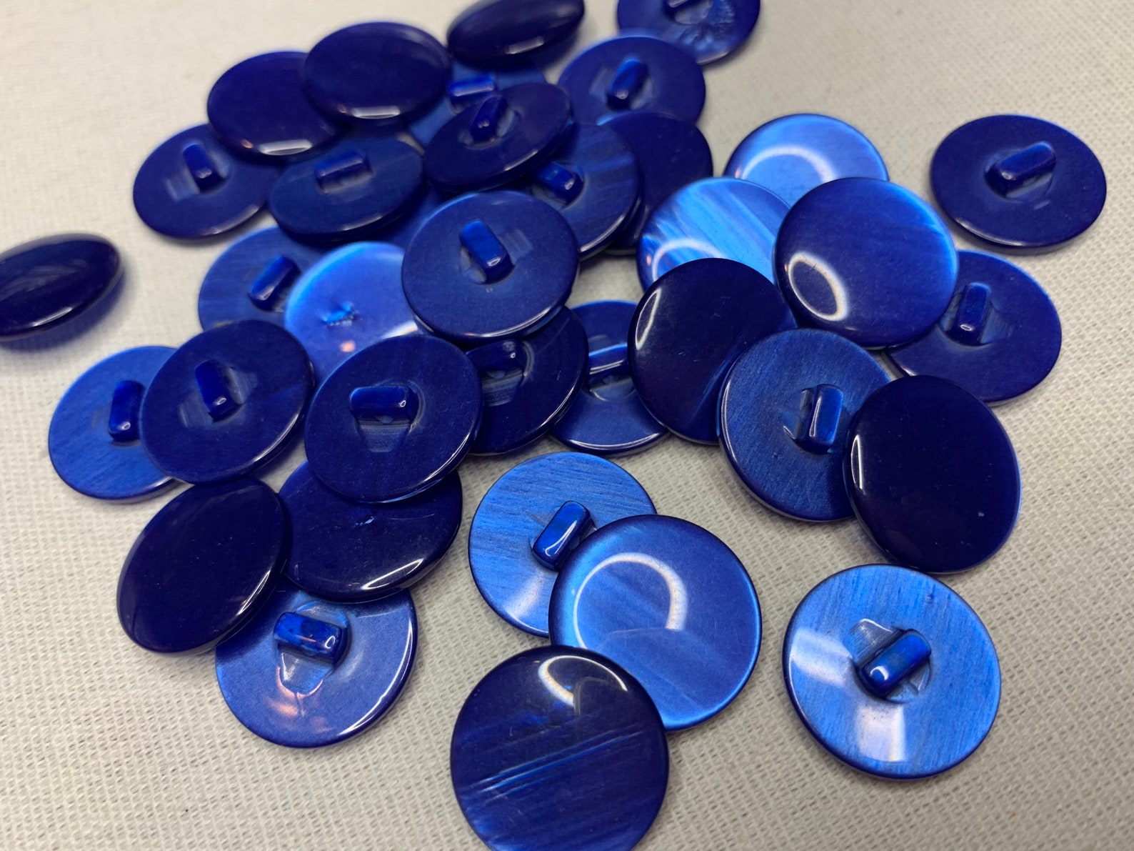 Medium Royal Blue Buttons With Iridescent Glistening Sheen - Etsy