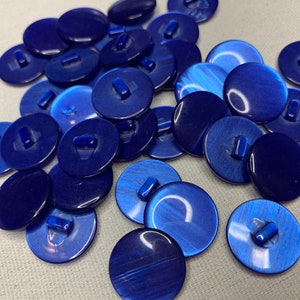 Medium Royal Blue Buttons With Iridescent Glistening Sheen Design 13/16 ...
