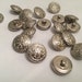 Silver Buttons With Textured Design Medium Button Design Finish With ...