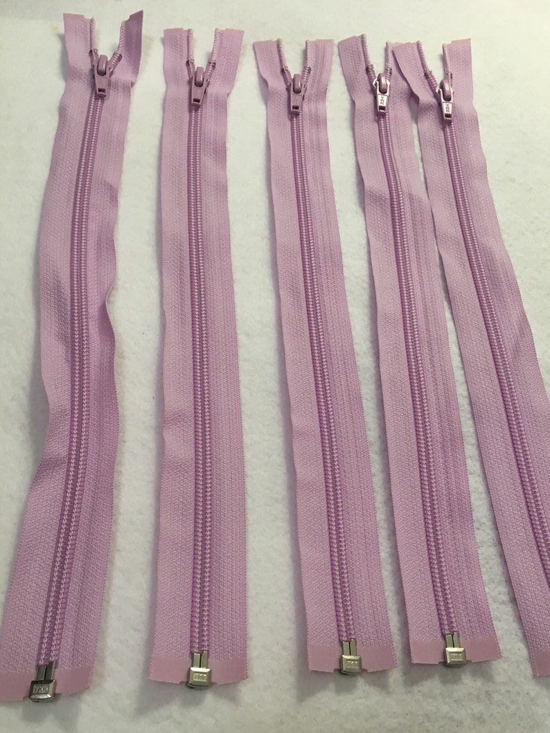 5 Separating Zippers 13 Inch Lilac Nylon Coil Separating Zipper - Etsy